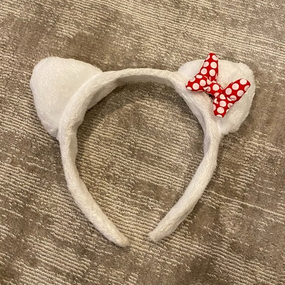 Disney | Accessories | Minnie Mouse Cat Ears Bow Costume Headband ...
